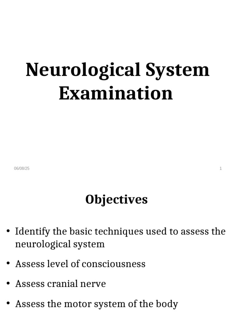 Neurologic Examination | PDF | Anatomical Terms Of Motion | Pain