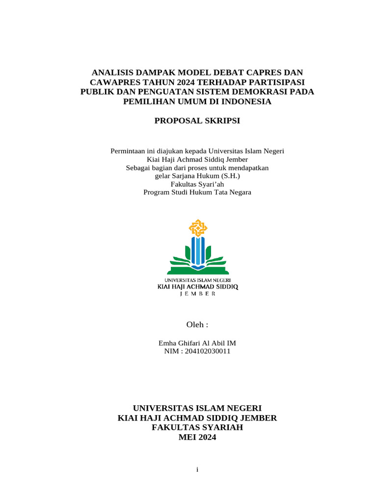 Draft Seminar Proposal Emha Ghifari Al Abil (204102030011) | PDF