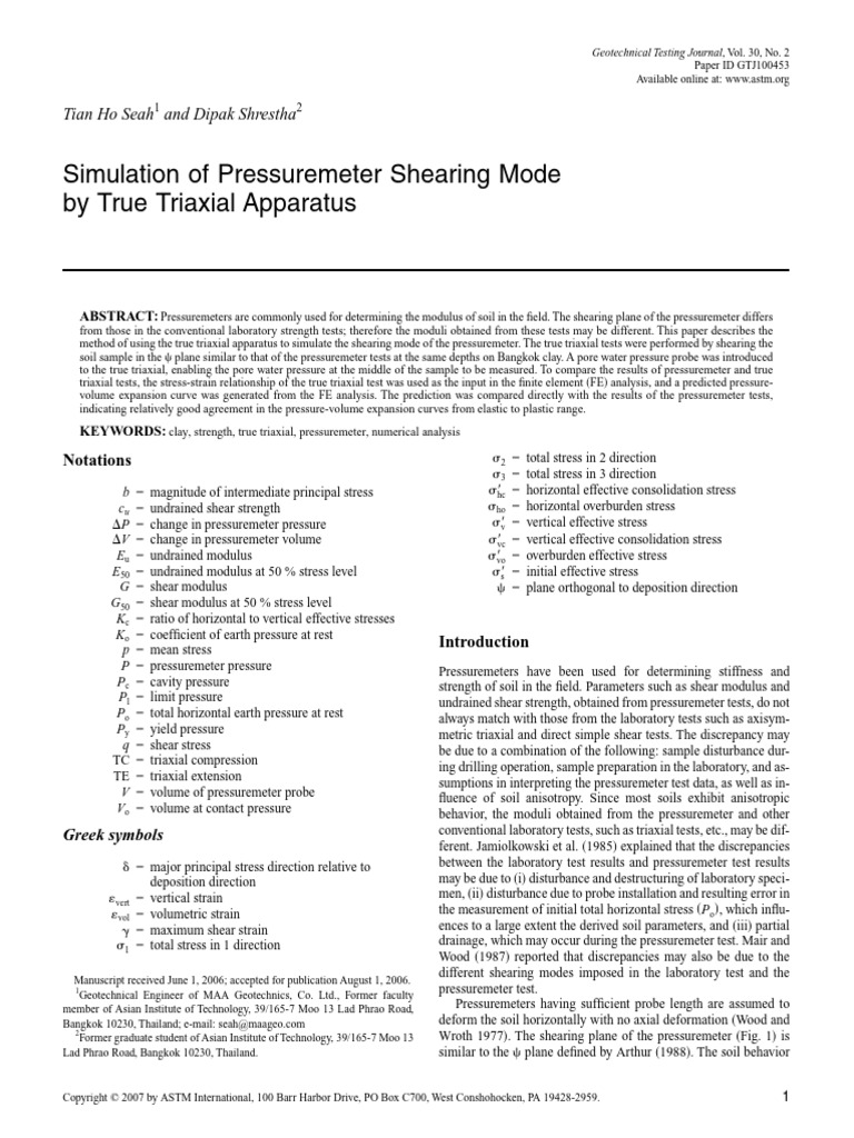 8-GTJ100453 Pressuremeter | PDF | Young's Modulus | Strength Of Materials