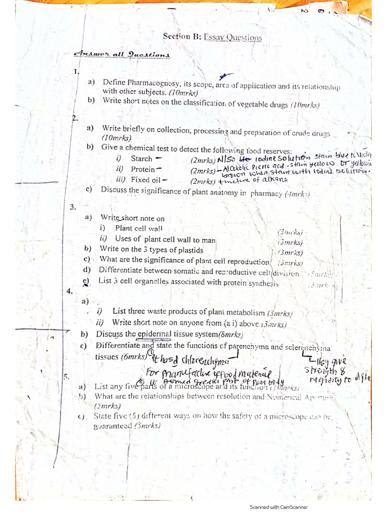 PCG Past Questions | PDF