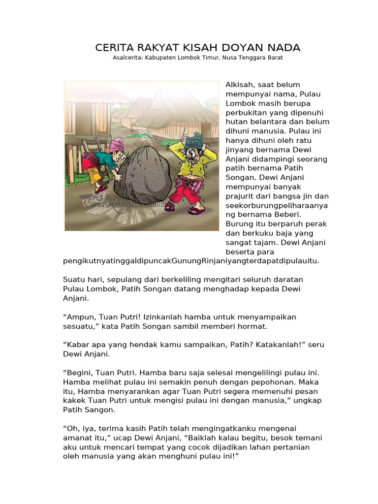Kisah Doyan Nada dan Dewi Anjani | PDF