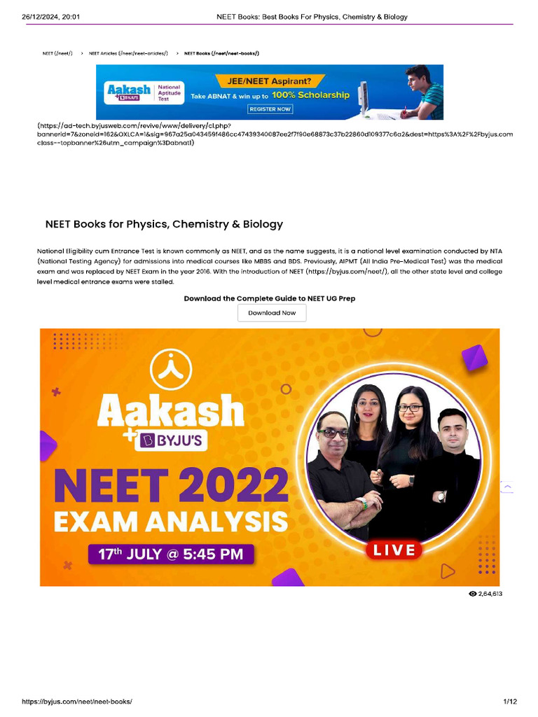 Neet Books | PDF