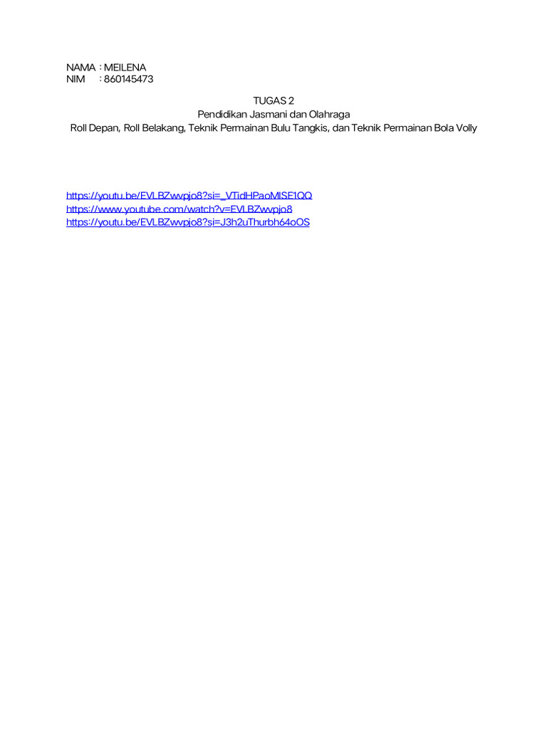 Tugas Ke 2 Penjas | PDF