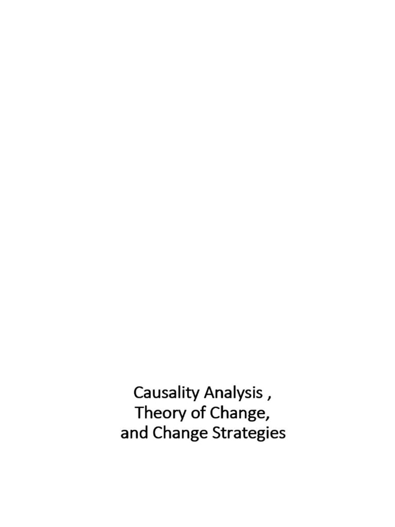 Causality and Theory of Change | PDF