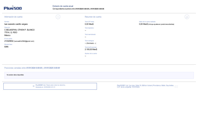 Plus500Report 20240101 20250101 | PDF