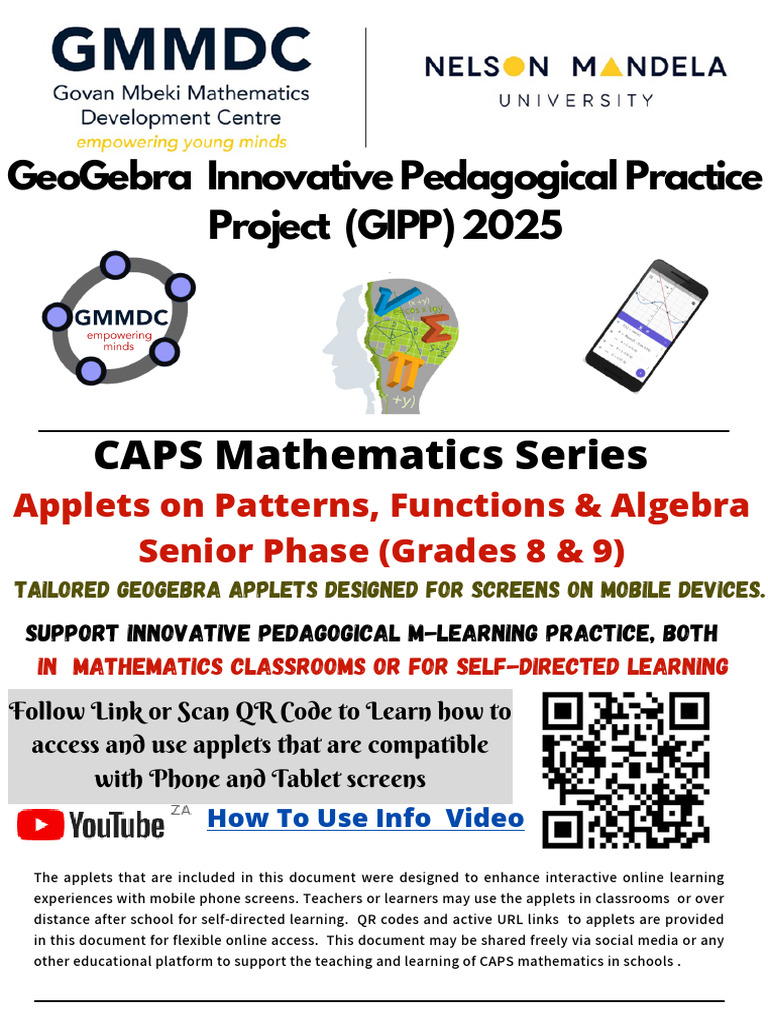 SP Applets On Patterns, Functions & Algebra 2025 | PDF | Equations ...
