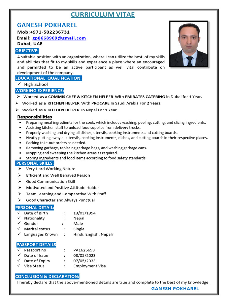 Resume Ganesh Pokharel | PDF