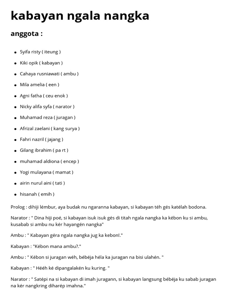 Si Kabayan Ngala Nangka - 20250420 - 091617 - 0000 | PDF