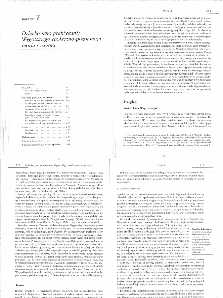 Rudolph Schaffer, Psychologia Dziecka - Rozdział 7 | PDF