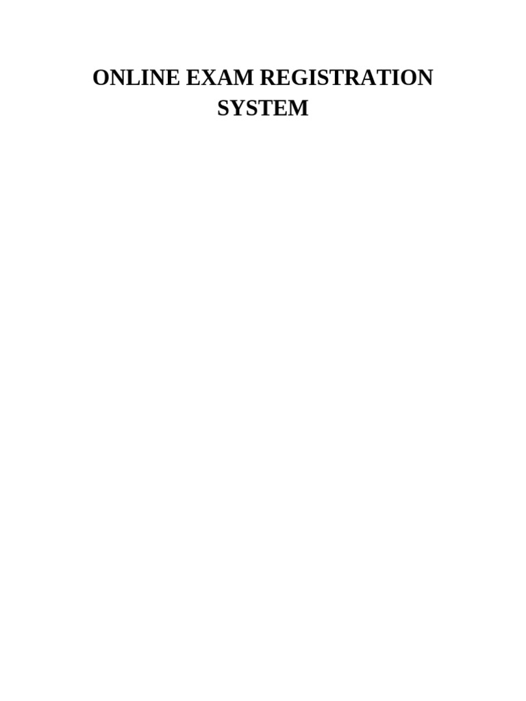 Online Exam Registration System UML SRS Document | PDF | Operating System | Client–Server Model