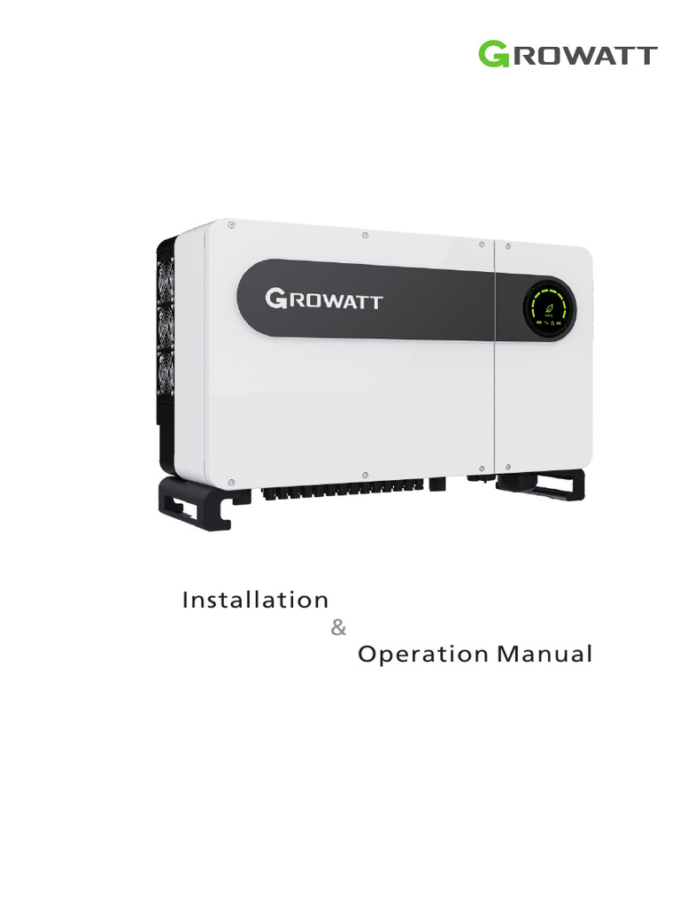 Growatt MAX Series Inverter Manual | PDF | Power Inverter | Photovoltaics