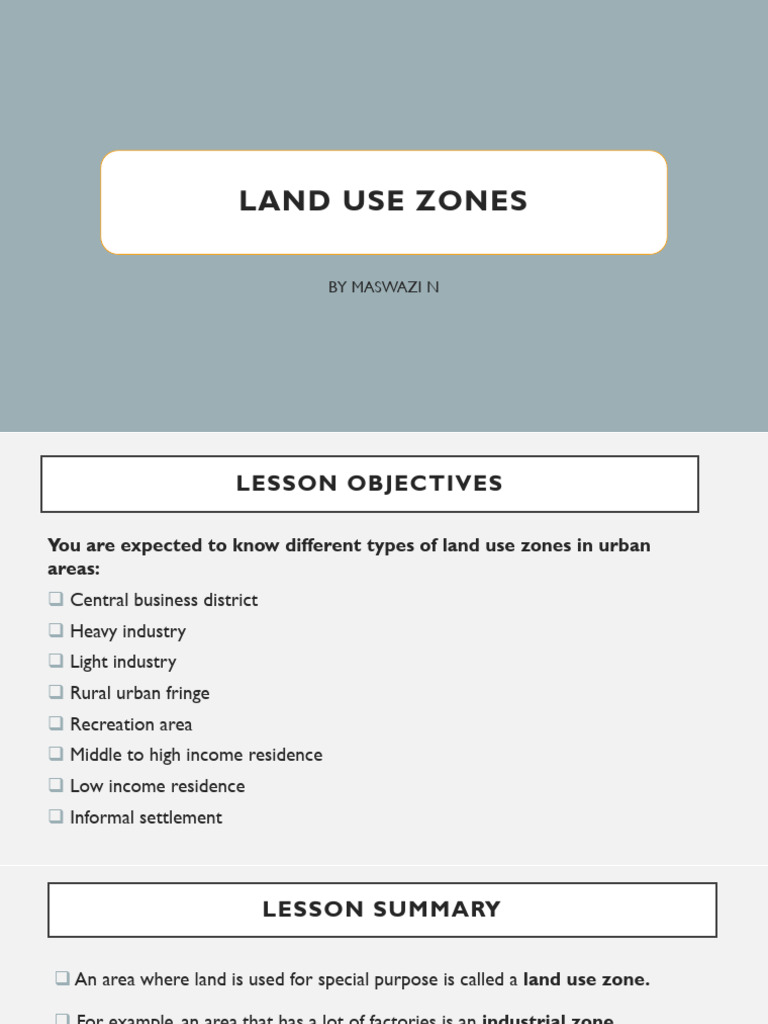 Land Use Zones - 250603 - 193834 | PDF | Urbanization | Urban Planning