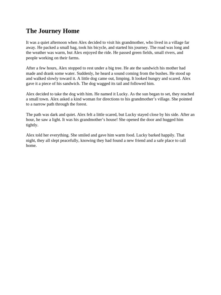 Alex's Journey Home with Lucky | PDF