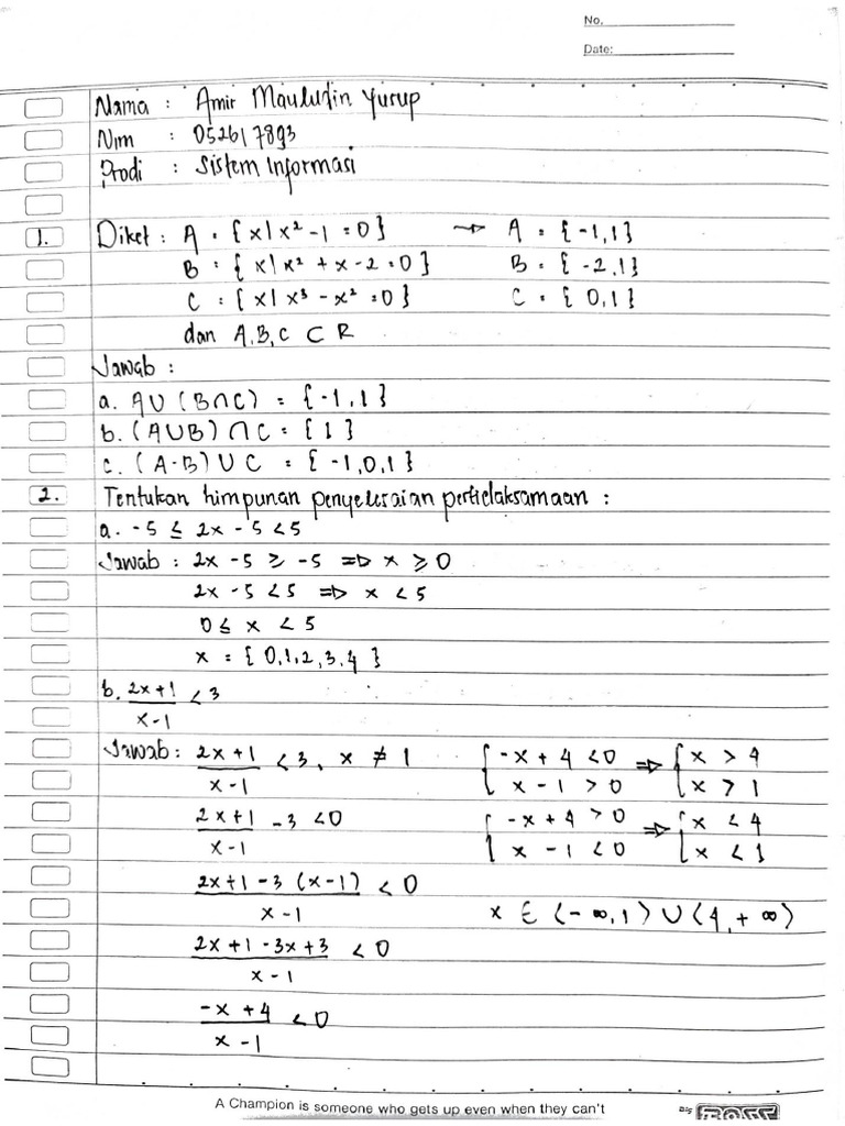 Tugas 1 Kalkulus | PDF