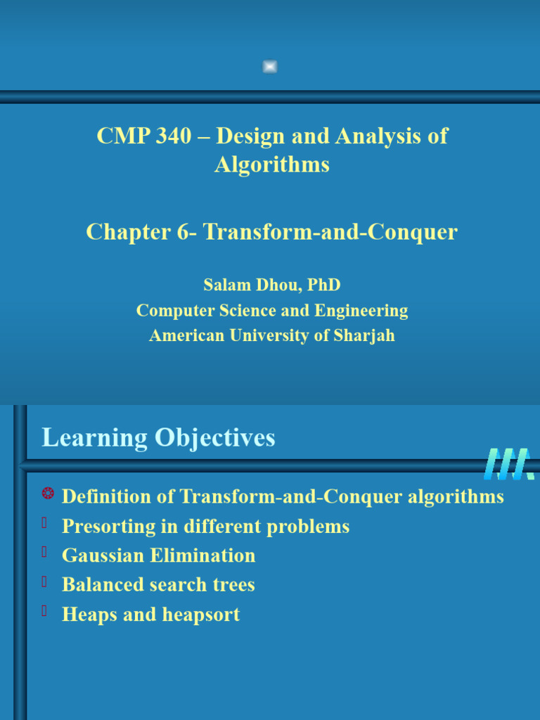 ch06 - Transform and Conquer | PDF | Time Complexity | Algorithms And Data Structures