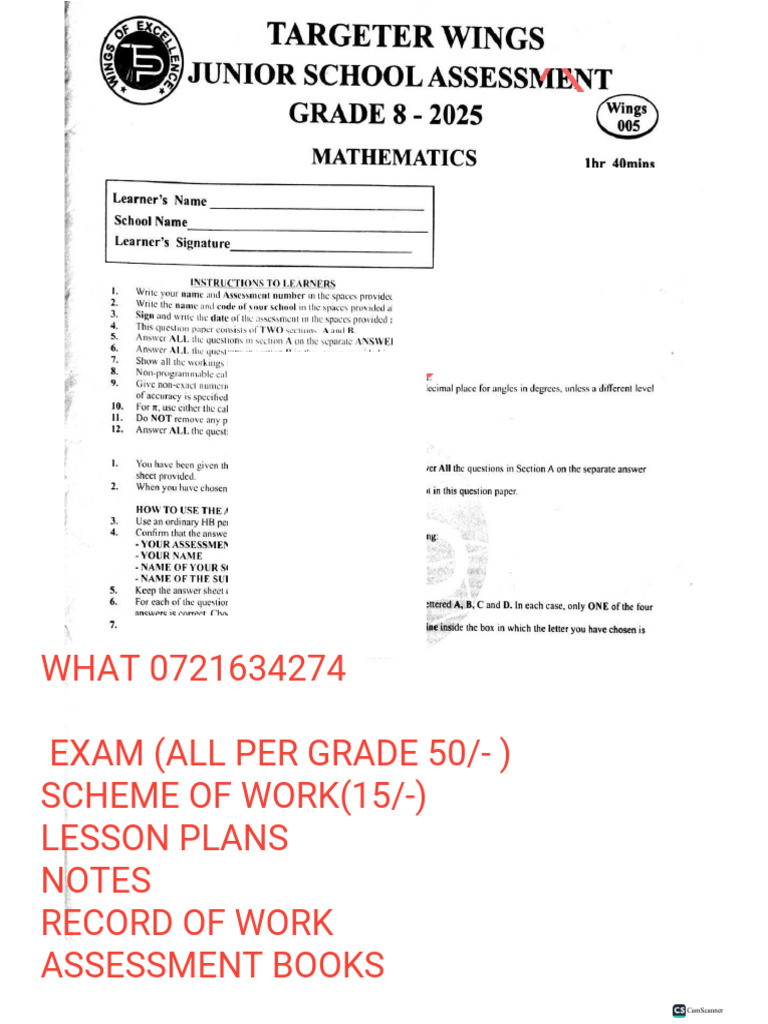 Grade 8 Assessment Resources 2023 | PDF