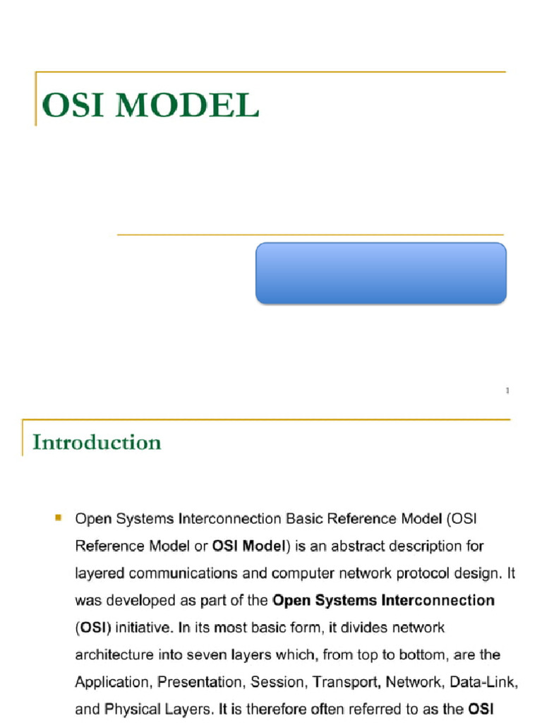 OSI Model | PDF