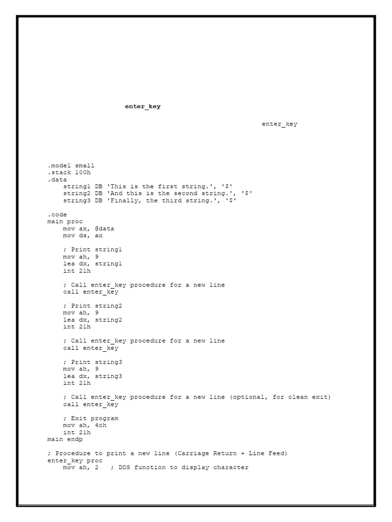 Paractical 13 Moazam 092 | PDF | Assembly Language | Division (Mathematics)