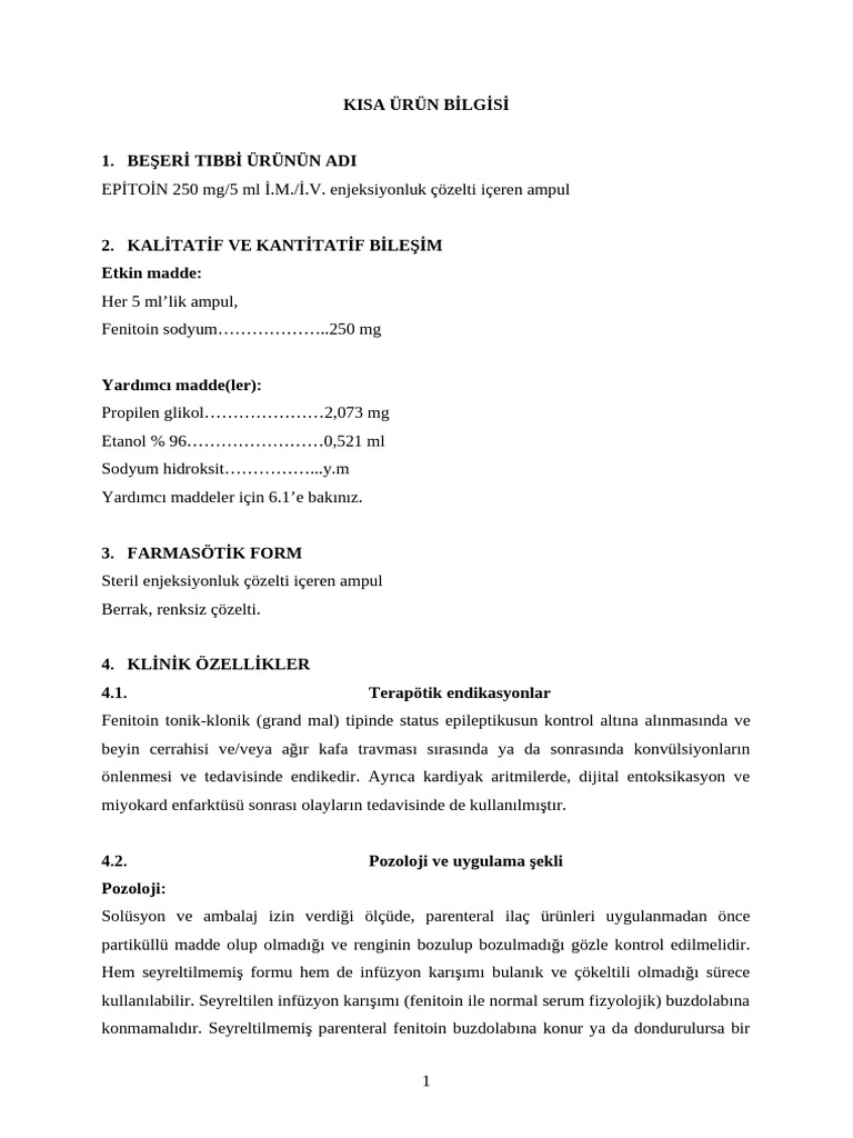 Epitoin 250 MG Kub | PDF