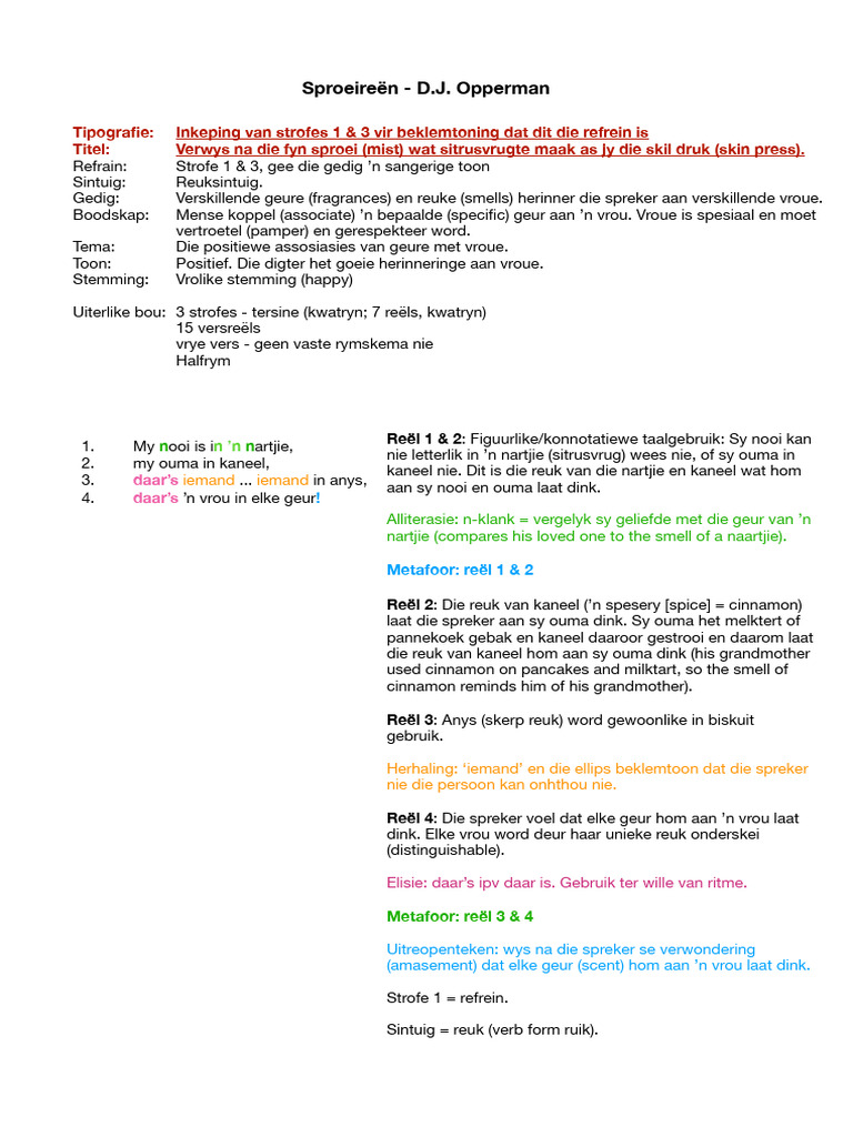 Sproeireen PDF | PDF