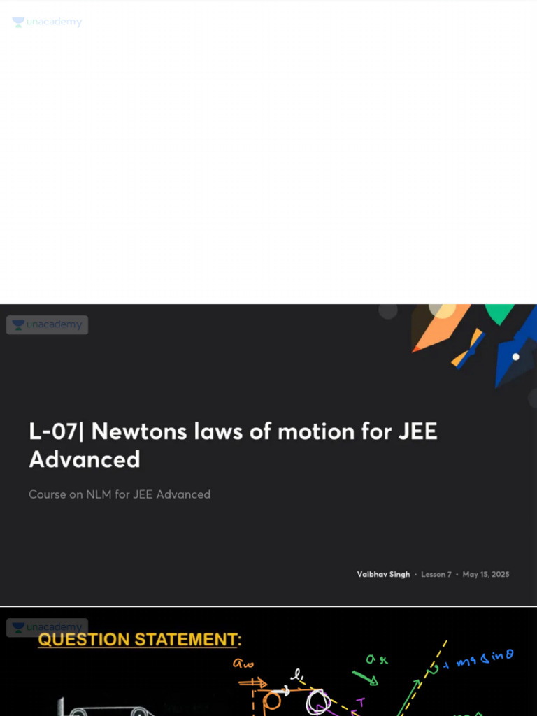 L07 Newtons Laws of Motion For JEE Advanced With Anno | PDF