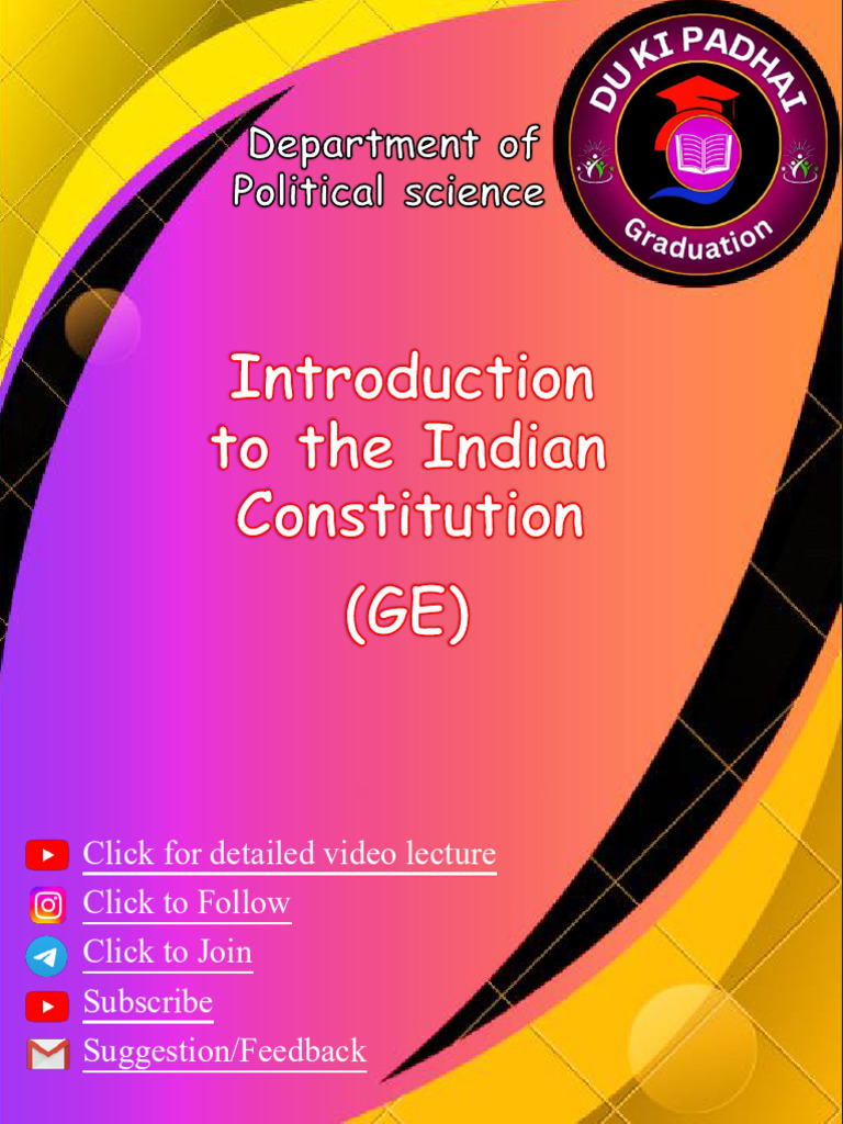 Indian Constitution Overview and Features | PDF | Bill (Law) | Constitution