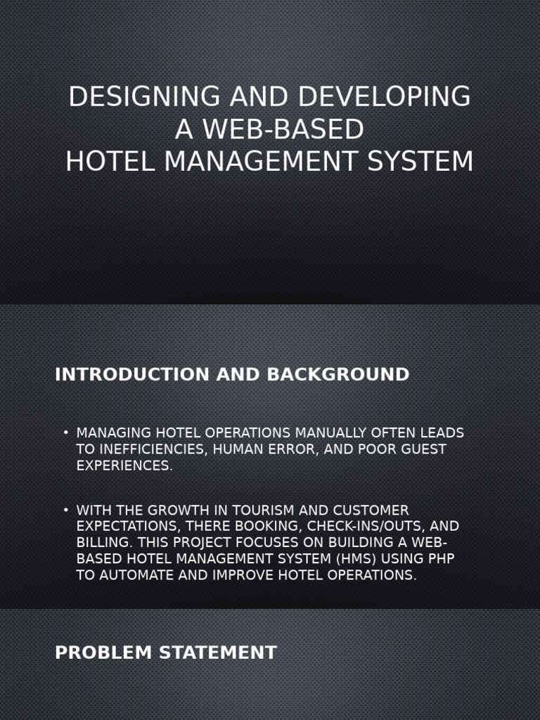 Hotel Management System | PDF | Php | Usability