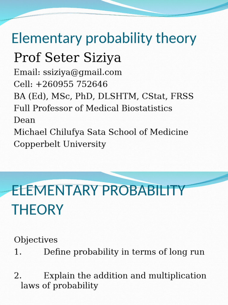 Probabilities | PDF