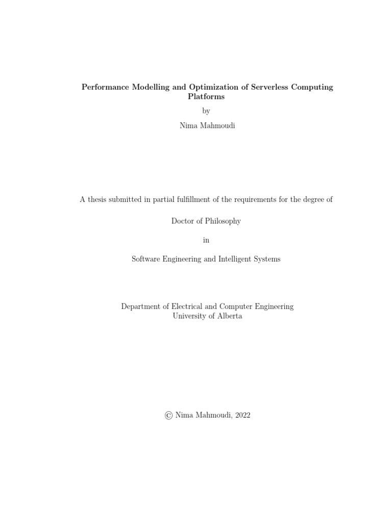 Performance Modelling and Optimization of Serverless Computing Platforms | PDF | Cloud Computing ...