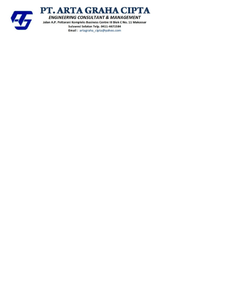 Kop Surat Pt. Arta Cipta Graha | PDF