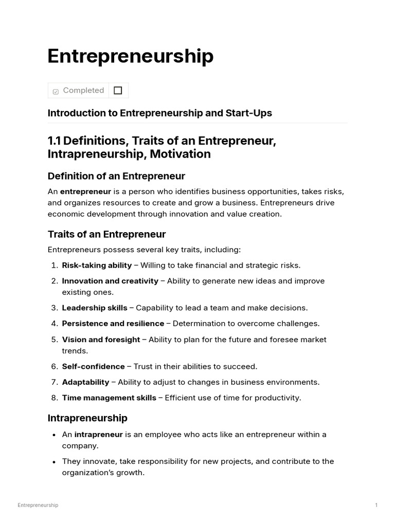 Entrepreneurship | PDF | Entrepreneurship | Marketing