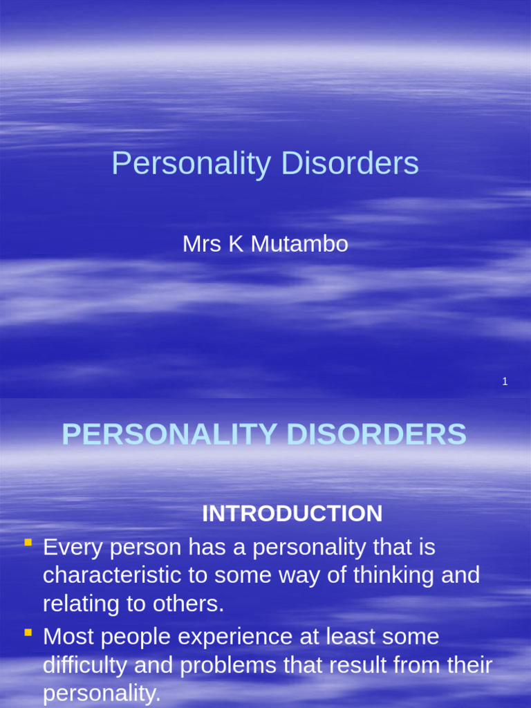 Personality Disorders | PDF | Personality Disorder | Psychological Concepts