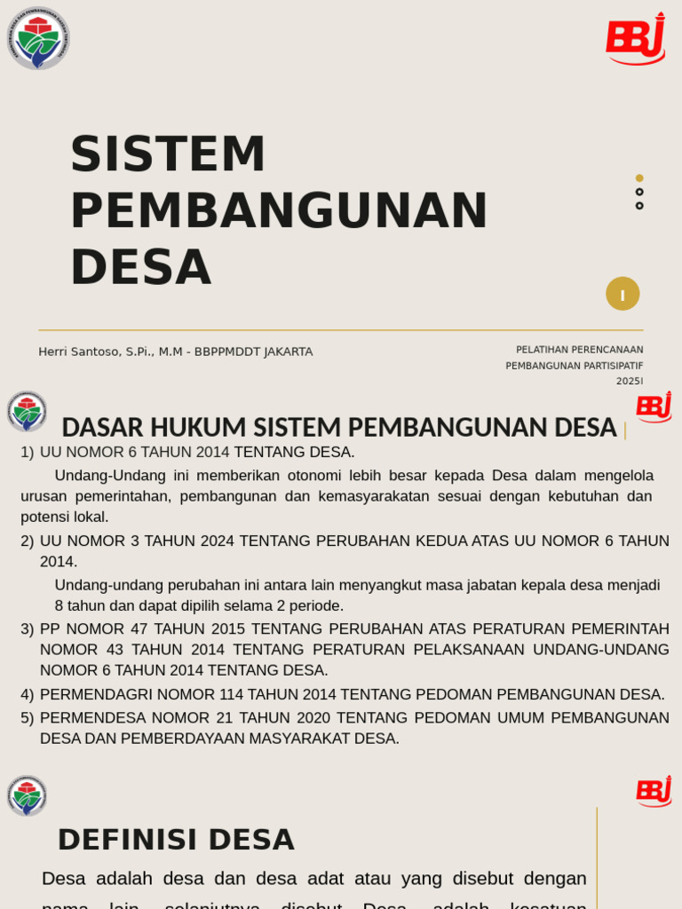 Sistem Pembangunan Desa Partisipatif | PDF