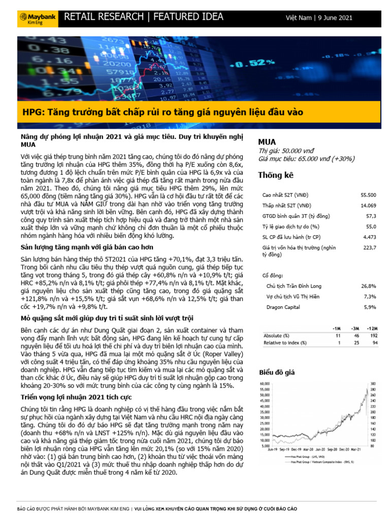 Hpg 20210609 Bao Cao Cap Nhat MBKE | PDF