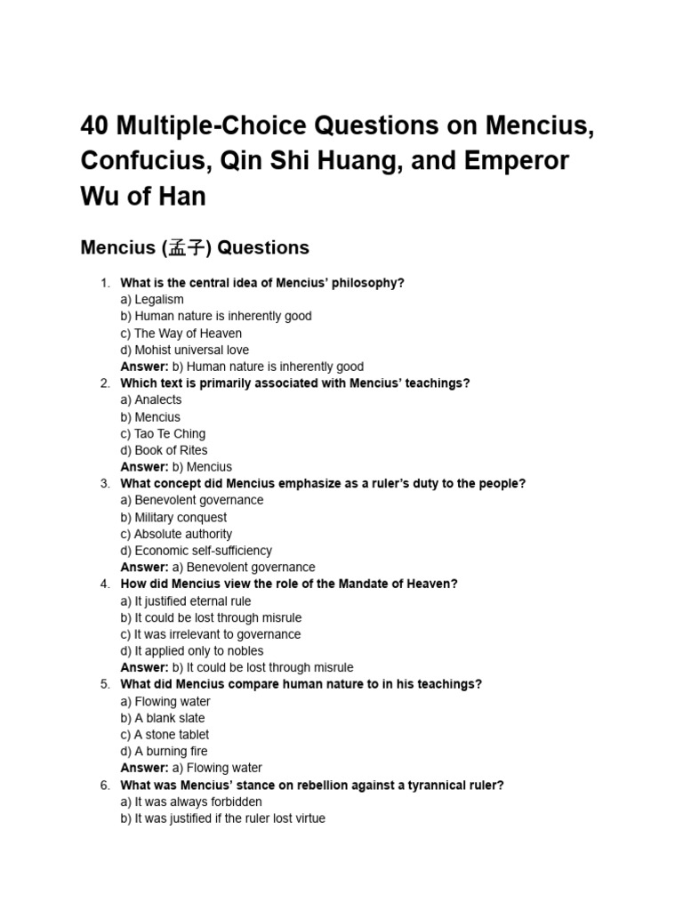 Chinese History Ancient Medieval Ex | PDF | Confucianism | Han Dynasty
