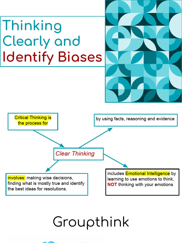 Thinking Clearly and Identify Biases | PDF | Thought | Psychological ...