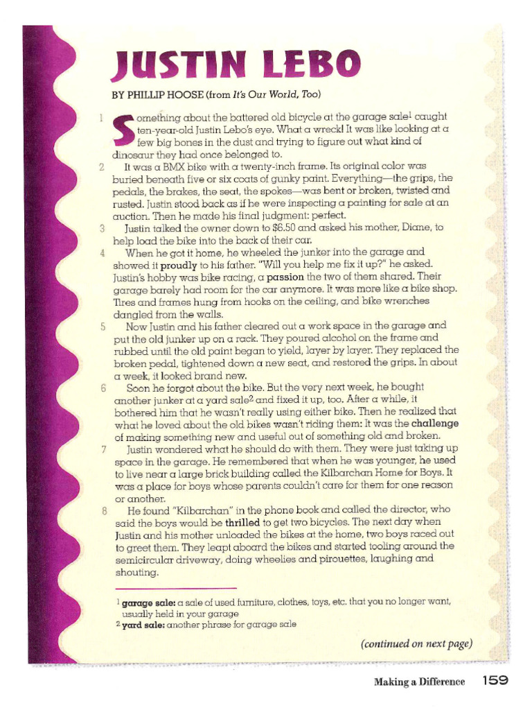Reading-Unit 6-Exercise 1 | PDF