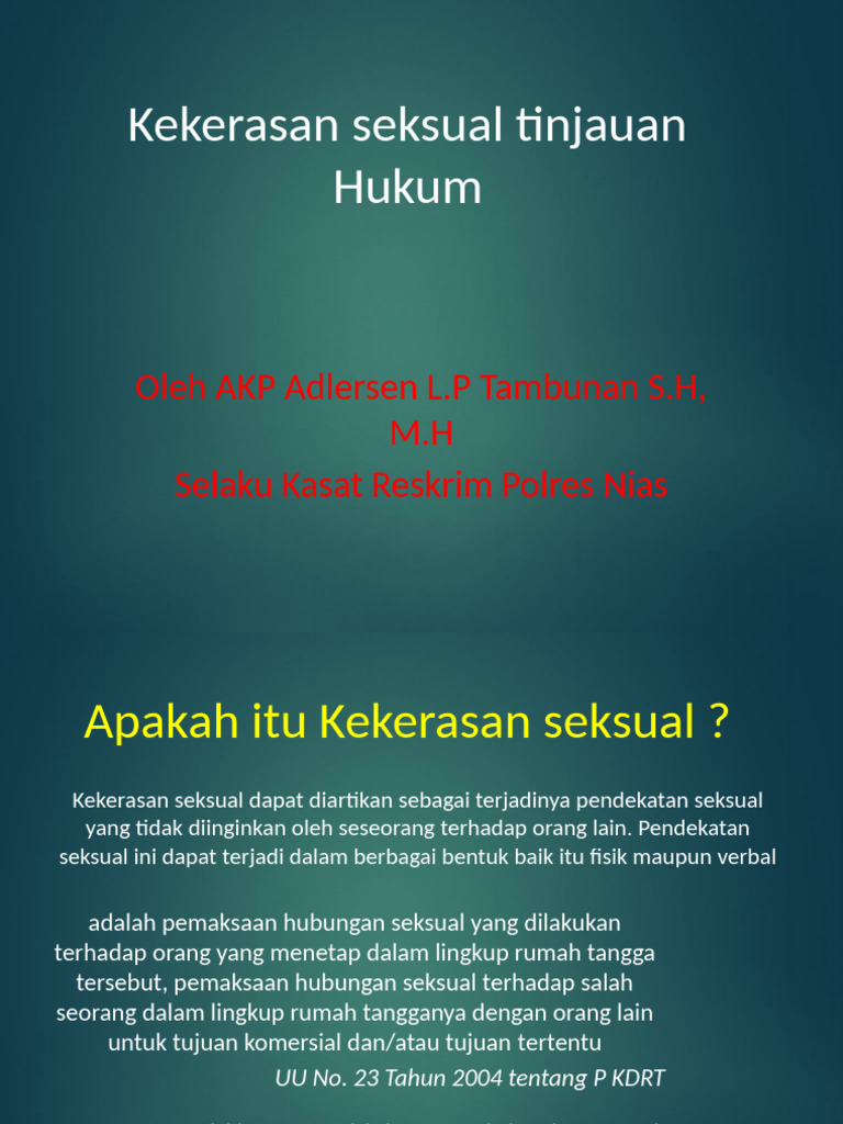 Bahan Sosialisasi Hukum Topik Kekerasan Seksual | PDF