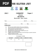 PRE-MOCK CHEM PP1 QS 2025 | PDF | Gases | Materials