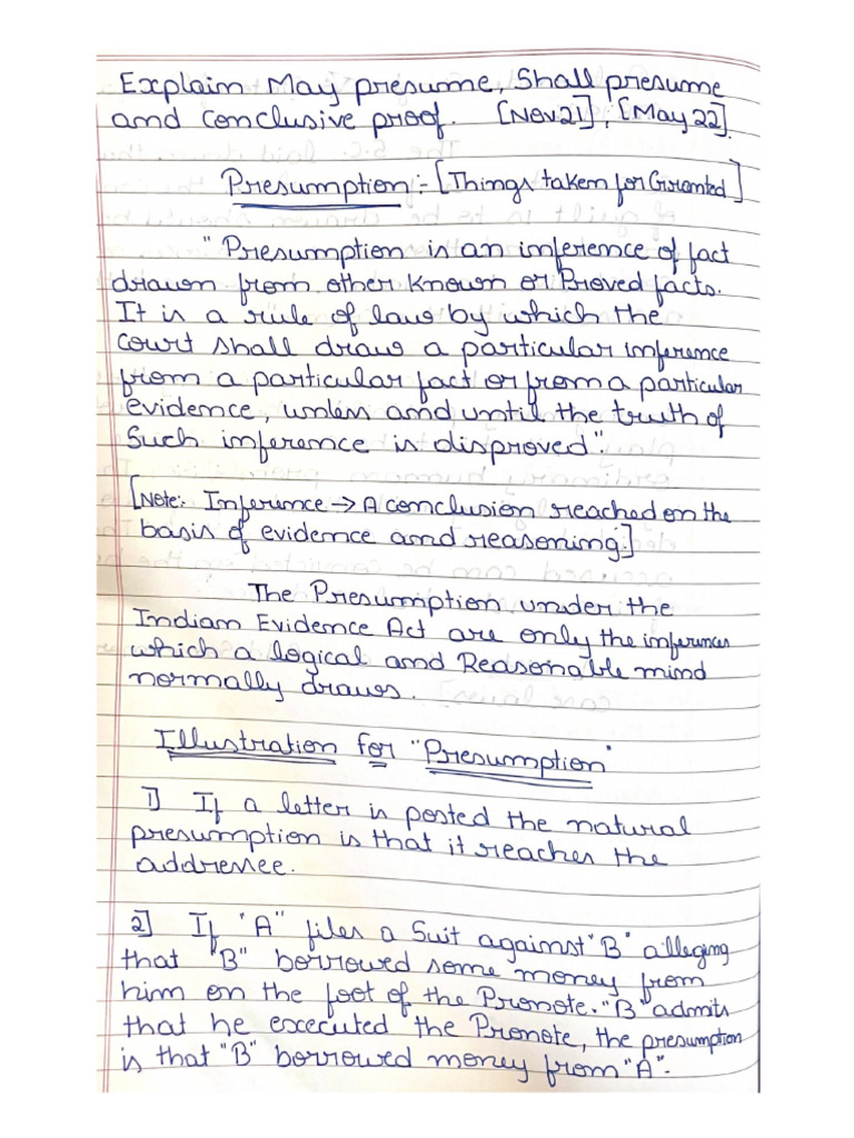 May Presume, Shall Presume, Conclusive | PDF