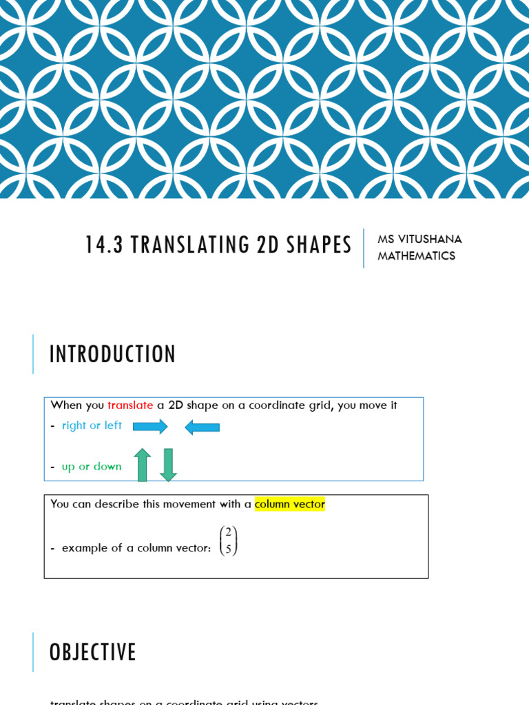 14.3 Translating 2D Shapes - 14.27.14 | PDF