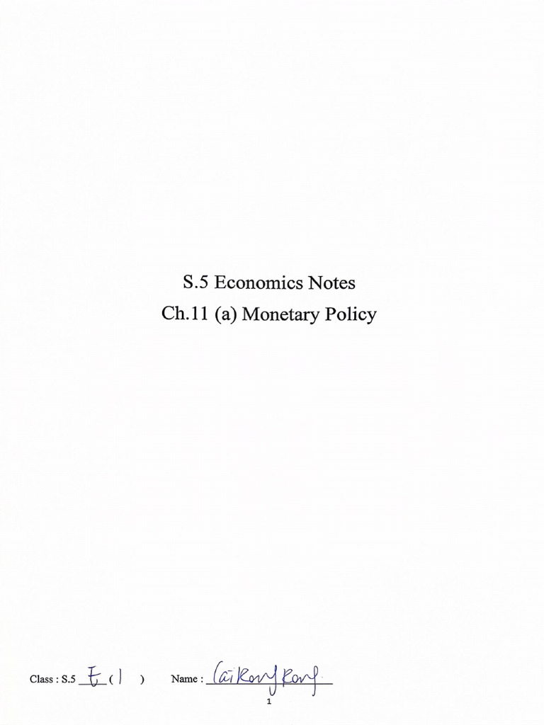 Econ Ch.11Note | PDF