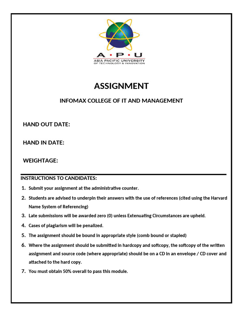Coverpage ASSIGNMENT Second Page | PDF