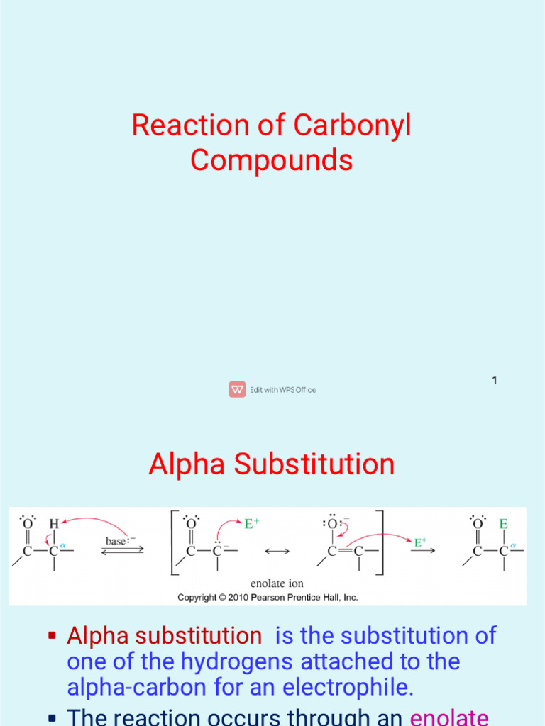 Condensation Reactions of Carbonyl Compounds | PDF | Ester | Ketone