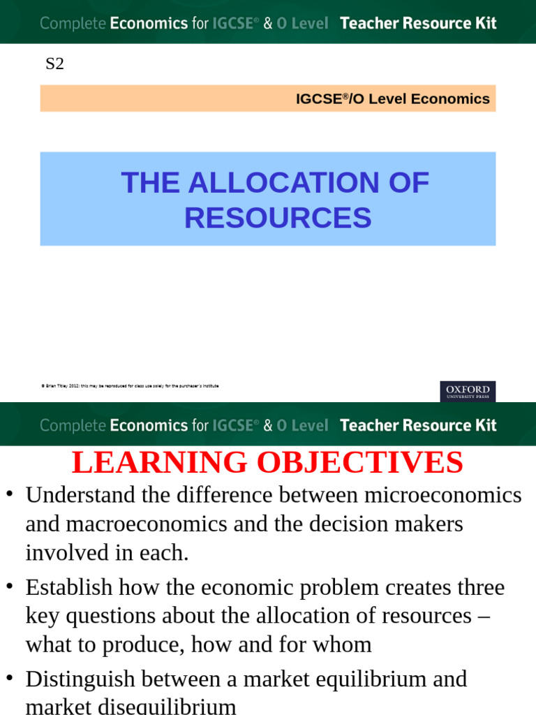Resource Allocation in Economics | PDF | Demand | Supply (Economics)