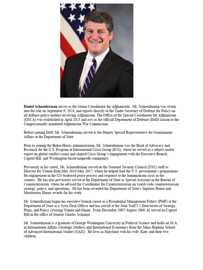 Daniel Schneiderman's Bio | PDF