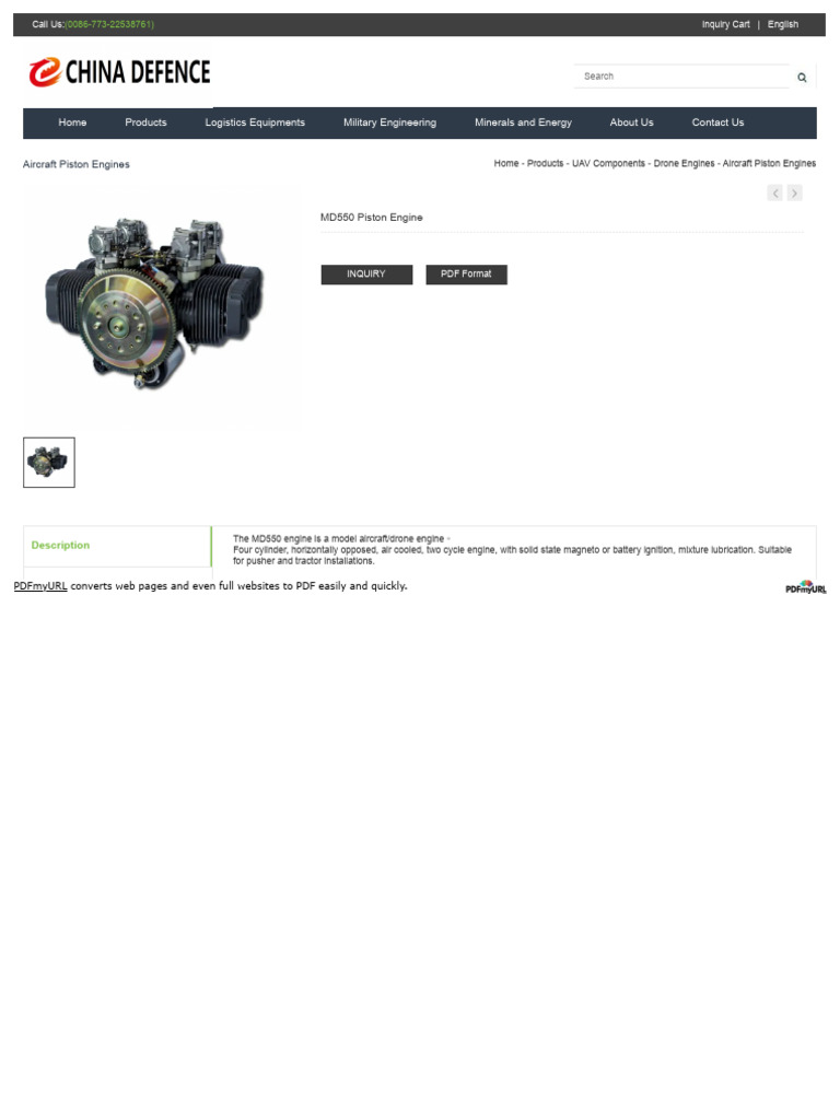 MD550 Engine Specifications and Pricing | PDF