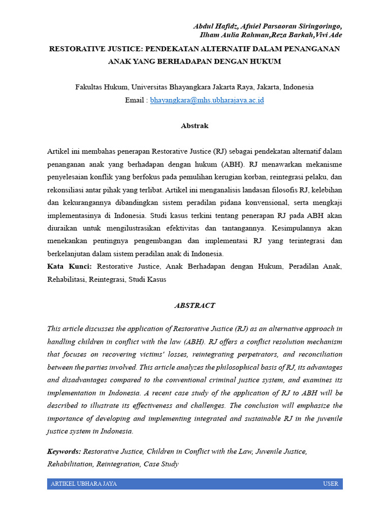 Restorative Justice Draft | PDF