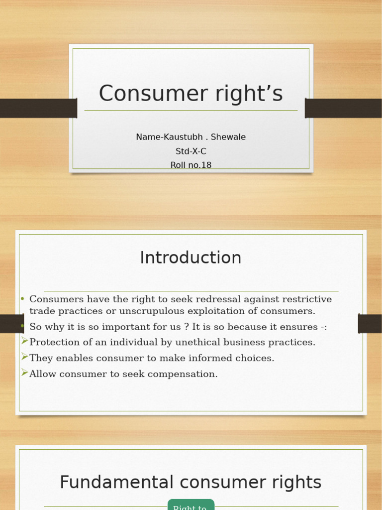 Consumer Right's | PDF