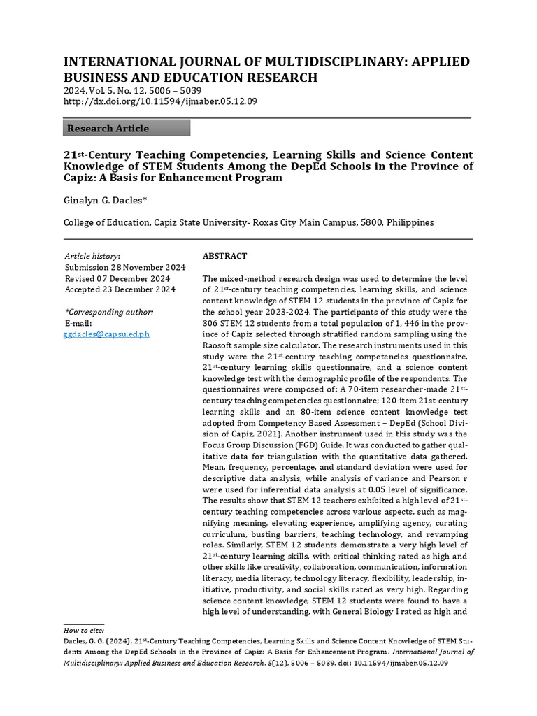 21st-Century Teaching Competencies Learning Skills | PDF | Focus Group ...